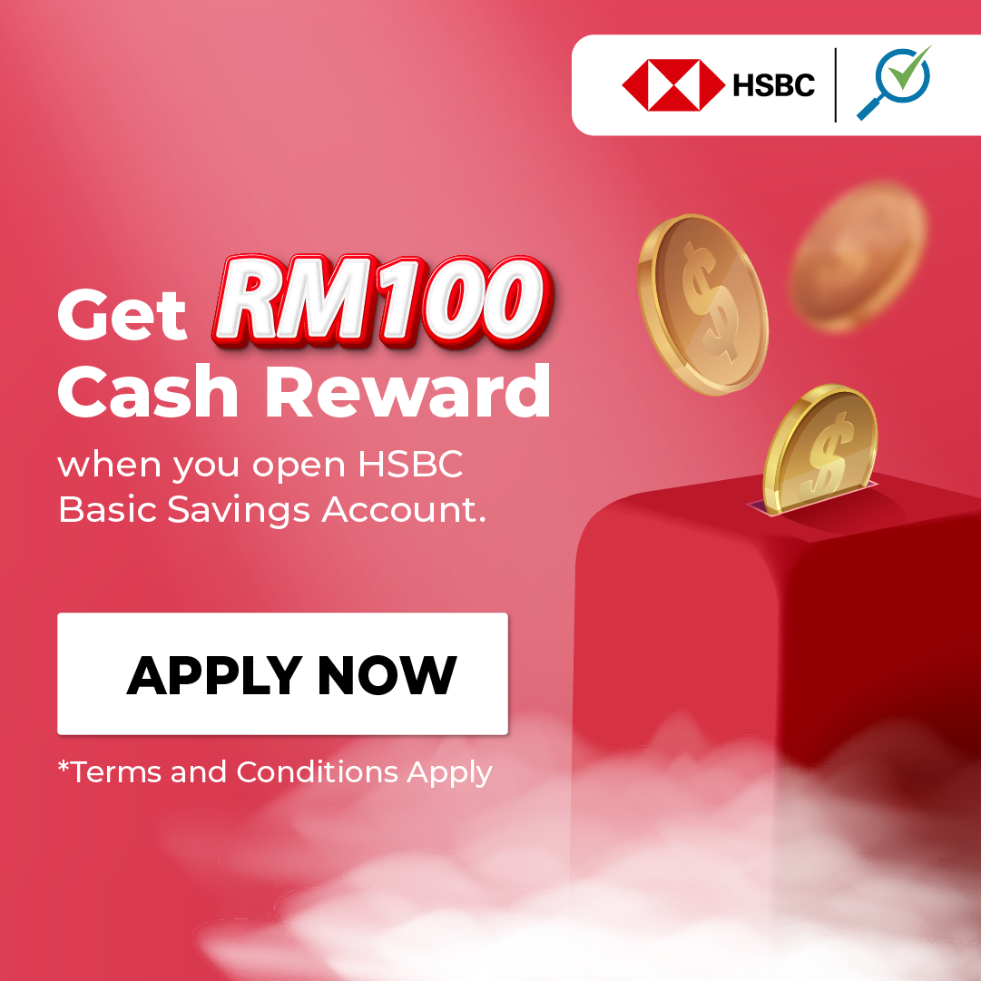 Open an HSBC Basic Savings Account & Get RM100!